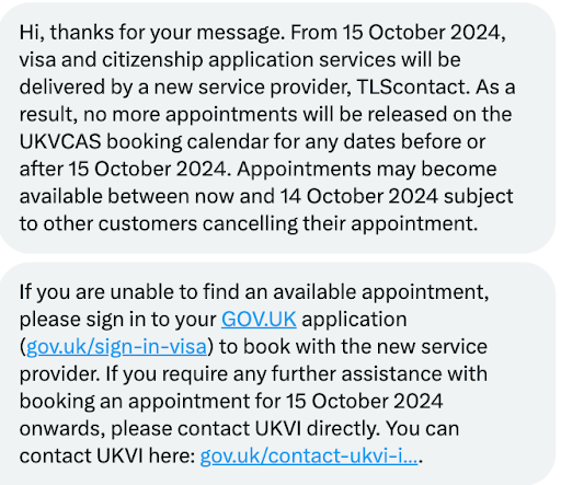 No Biometrics Appointments in the UK for the Next 2 Weeks!